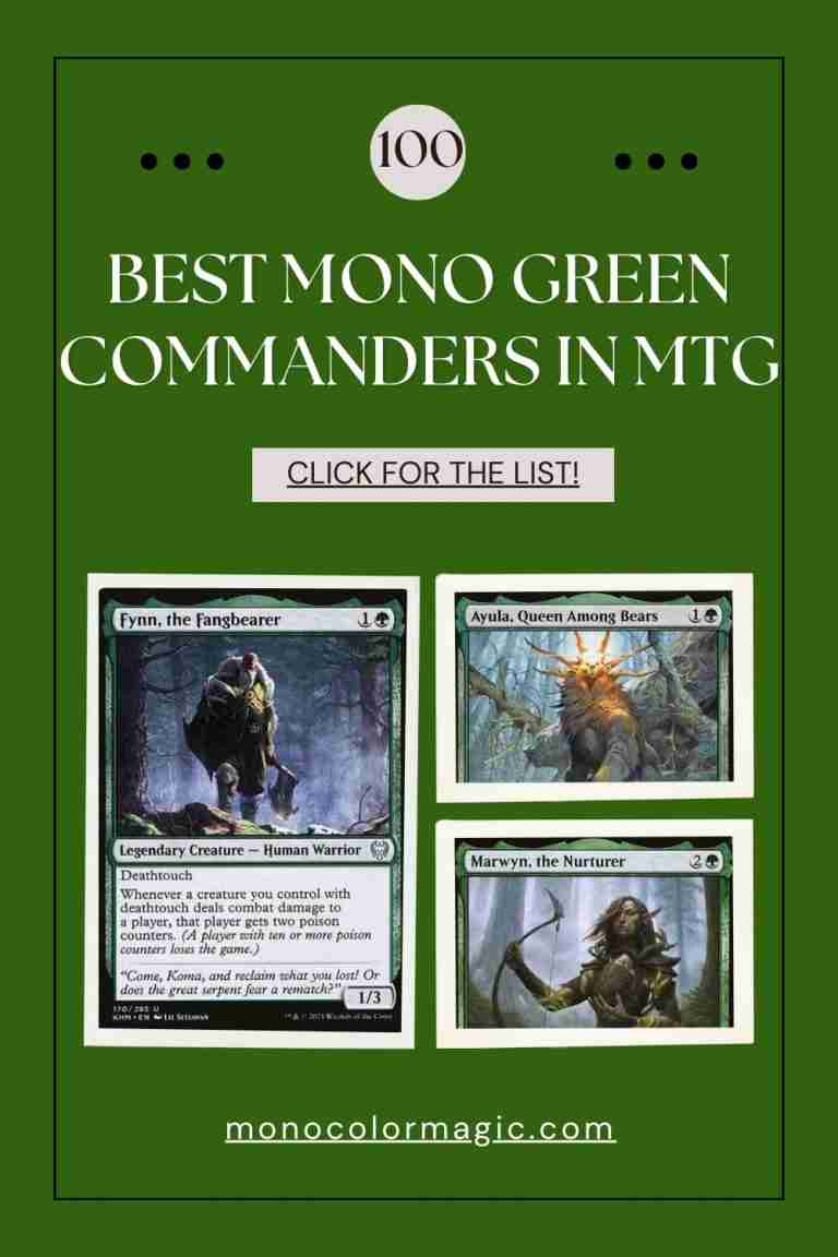 100 Best Mono Green Commanders MTG Magic: the Gathering - Mono Color Magic