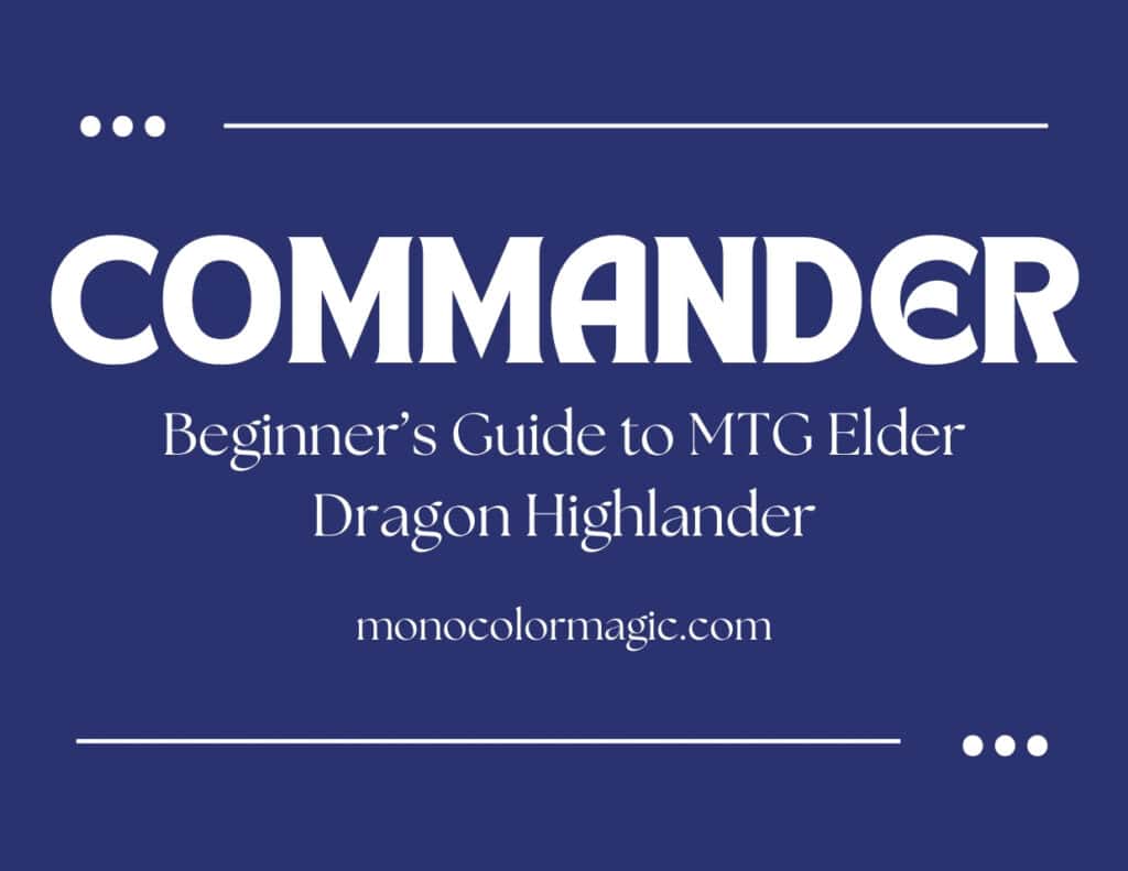 Beginners Guide to Commander Format MTG Magic: the Gathering - Mono ...